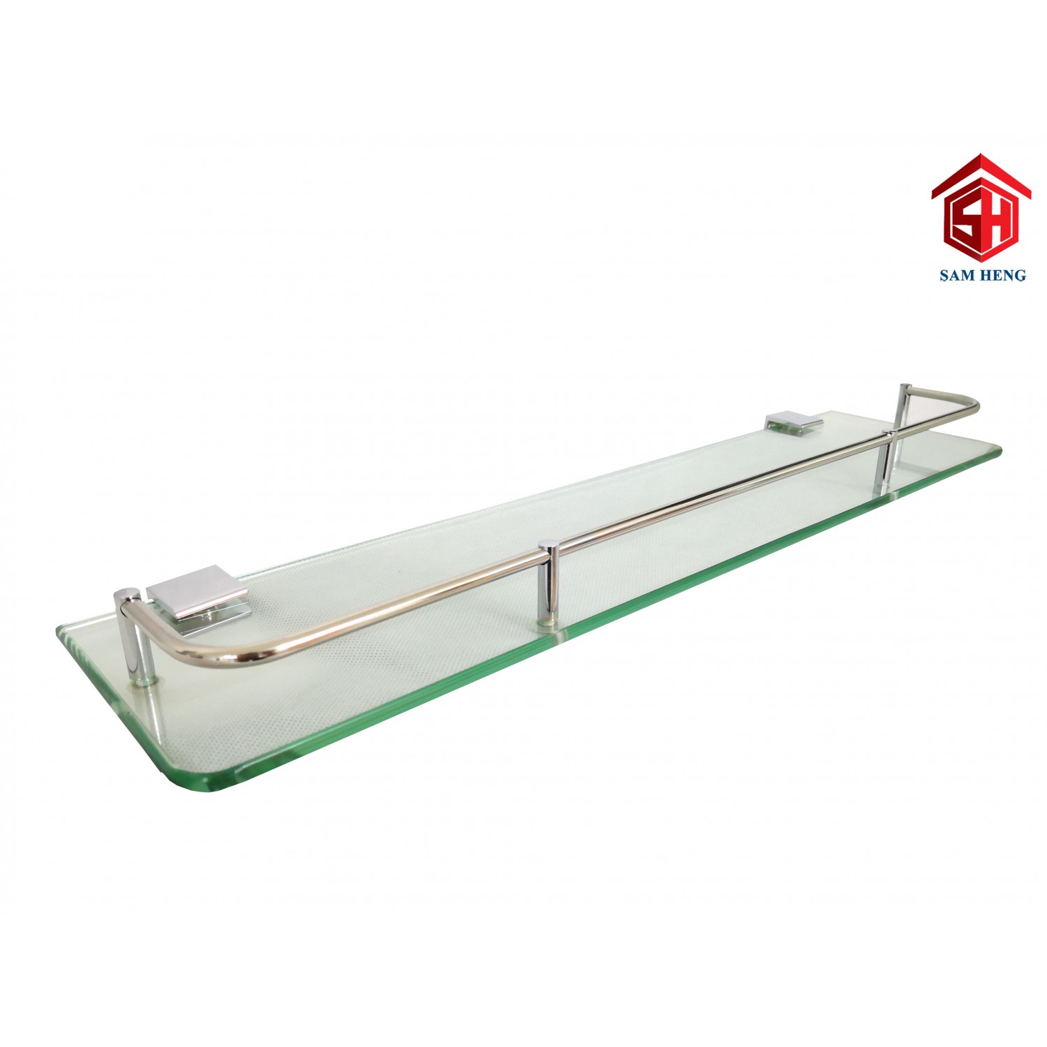 SGS11 BATHROOM 50CM STRAIGHT GLASS SHELF (CLEAR), SHOWER SHELF SINGLE ...